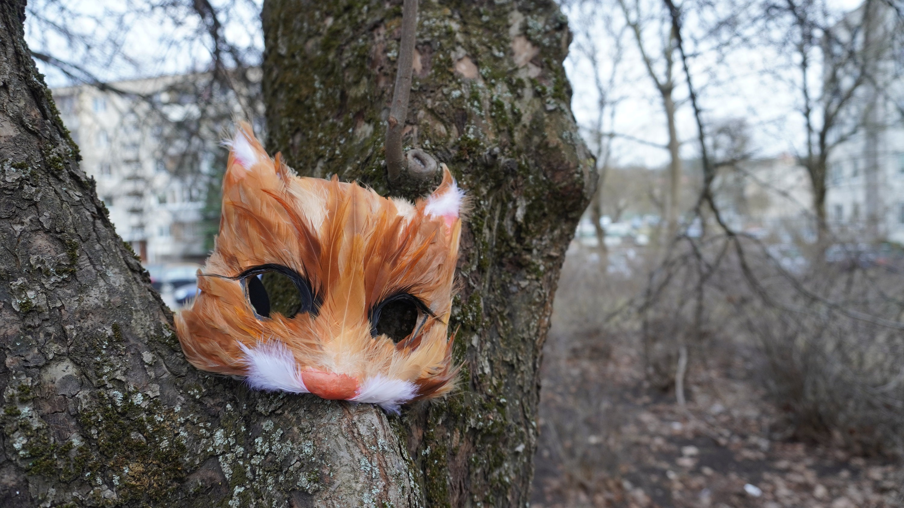 Ginger Cat Mask, Carnival Mask, Red Cat Mask, Masquerade Mask ...