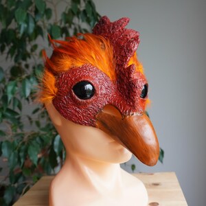 Rooster Mask, Rooster Costume, Halloween Mask, Bird Mask, Papier-mache ...