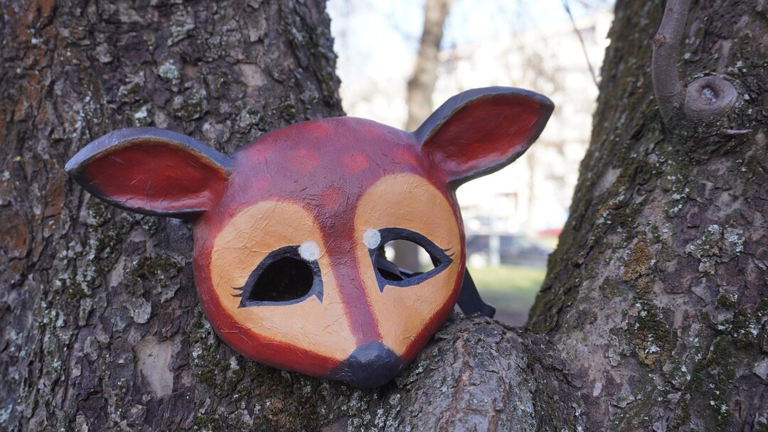 Deer Mask, Carnival Mask, Masquerade Mask, Masquerade Deer Mask, Papier ...