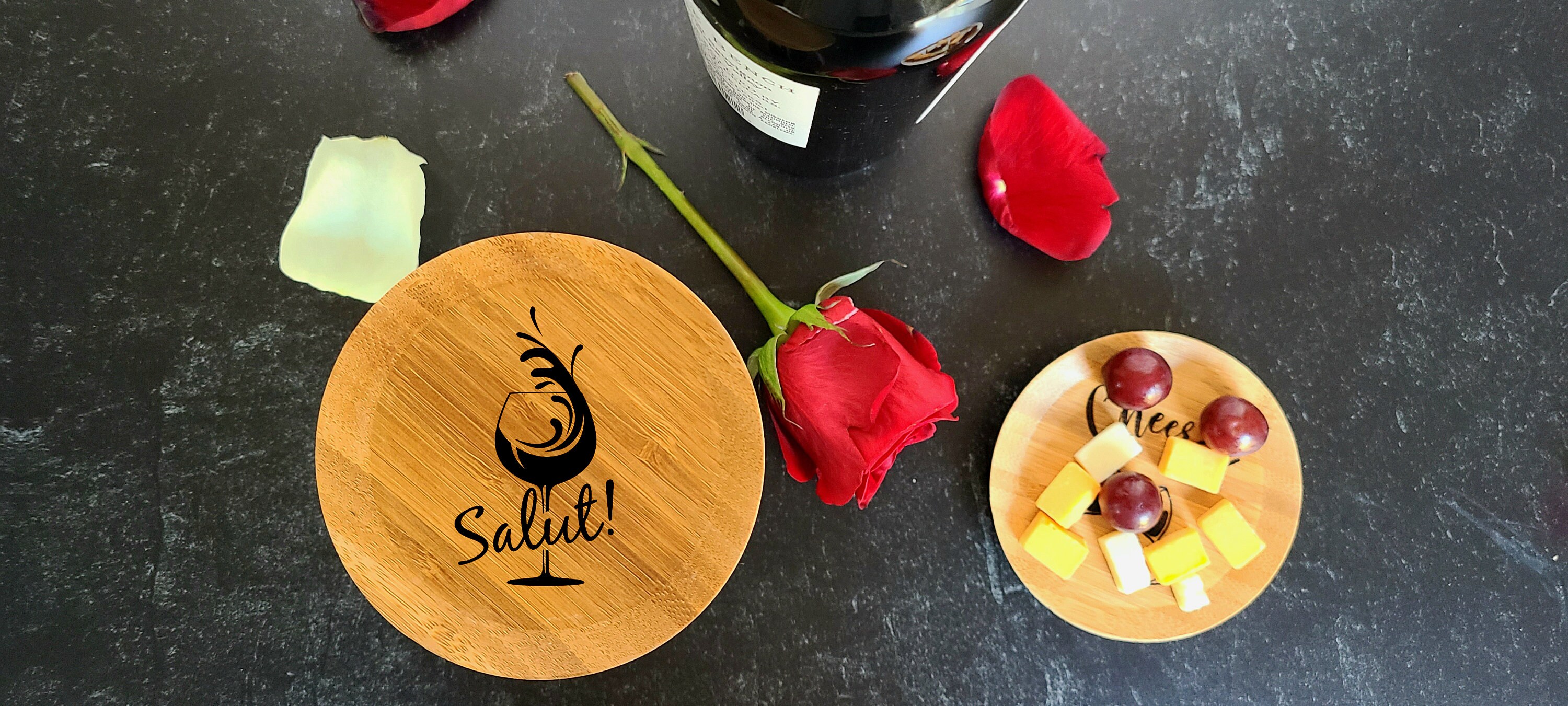 Salut Wine Lovers Wine Glass Topper Appetizer Plates Bug Protector Wine ...