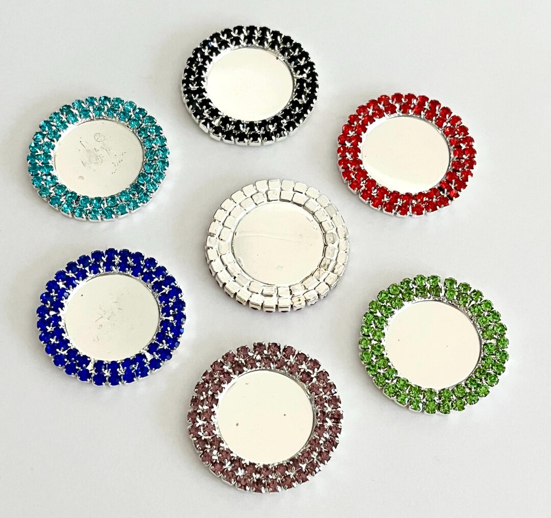 Rhinestone Metal Caps, Flat Backs Cabochons, Rhinestone Embellishments ...
