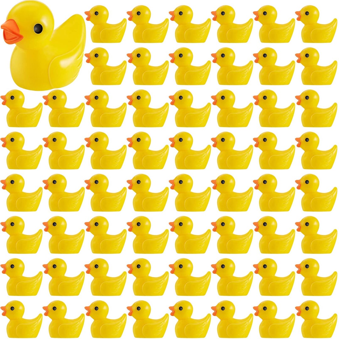 Yellow Rubber Ducky Resin Figurines: 3D Mini Plastic Ducks, 18mm (5 Pcs ...