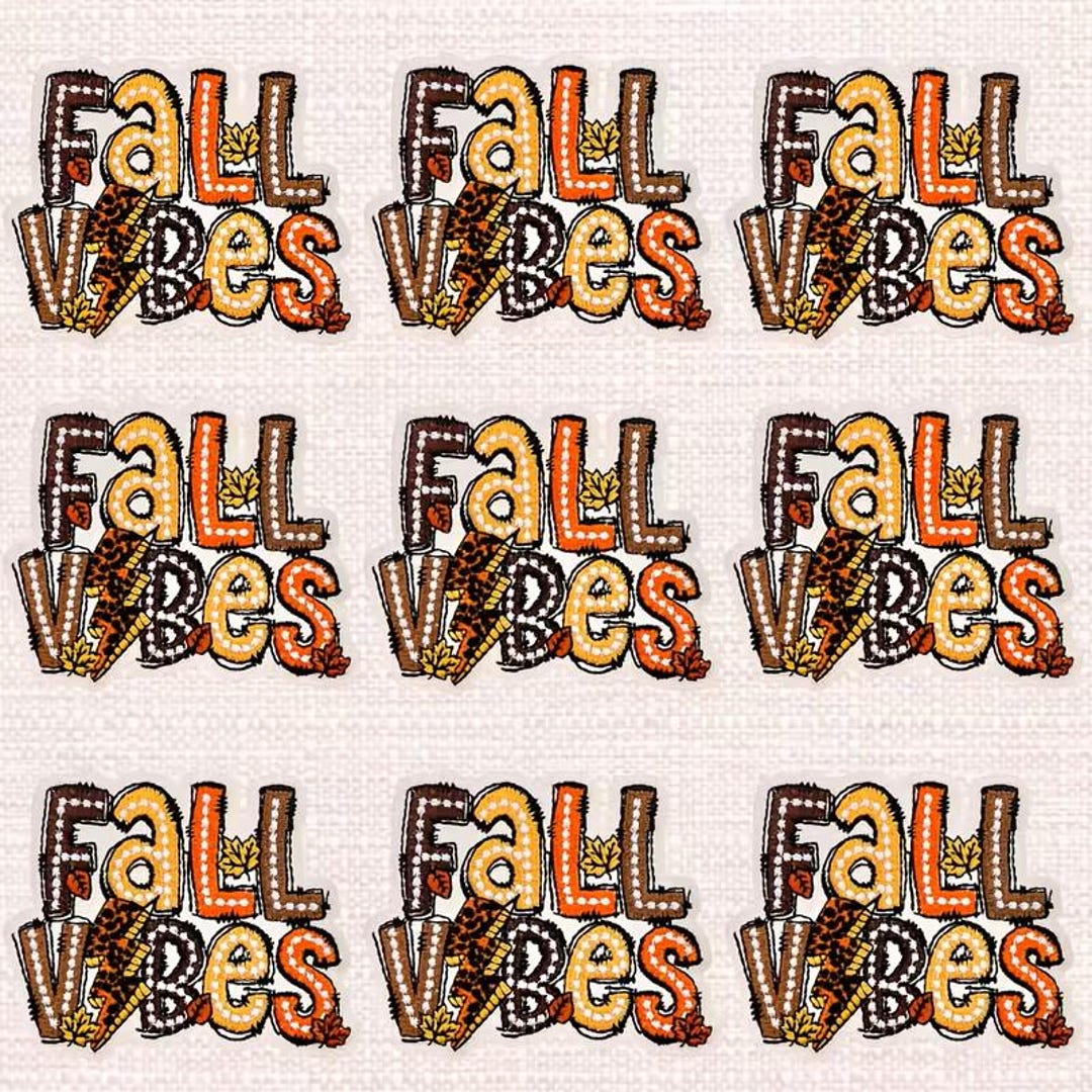 Fall Vibes Embroidered Patch, Iron On, DIY Applique, Sewing Patches for ...
