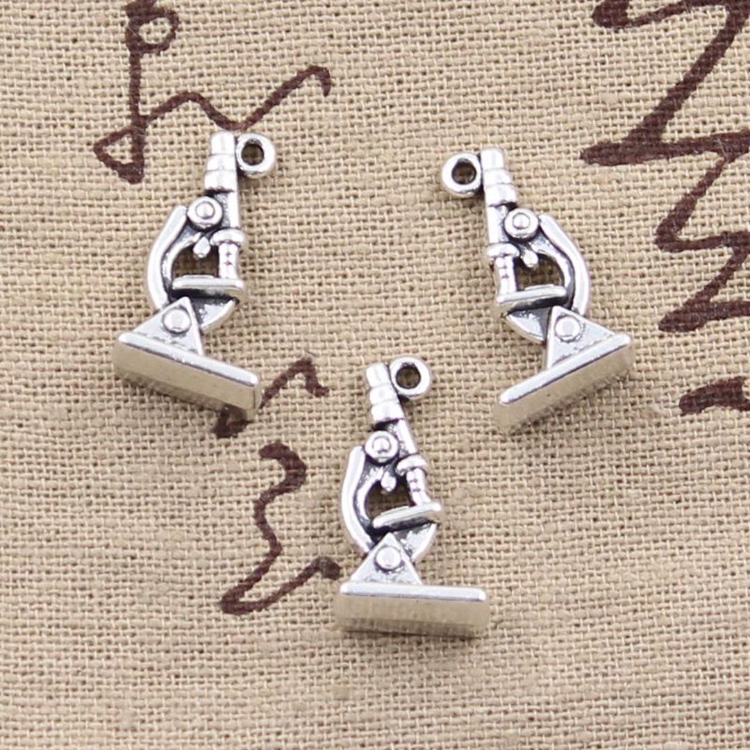 Microscope Instrument Charms, Zinc Alloy, Antique Silver Charms ...