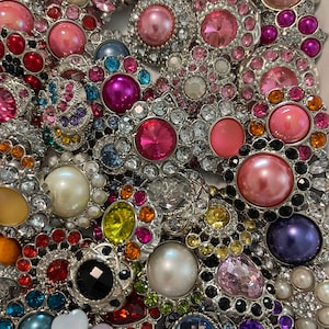 Victorian Style Buttons: Mixed Metal & Acrylic Embellishments - Etsy