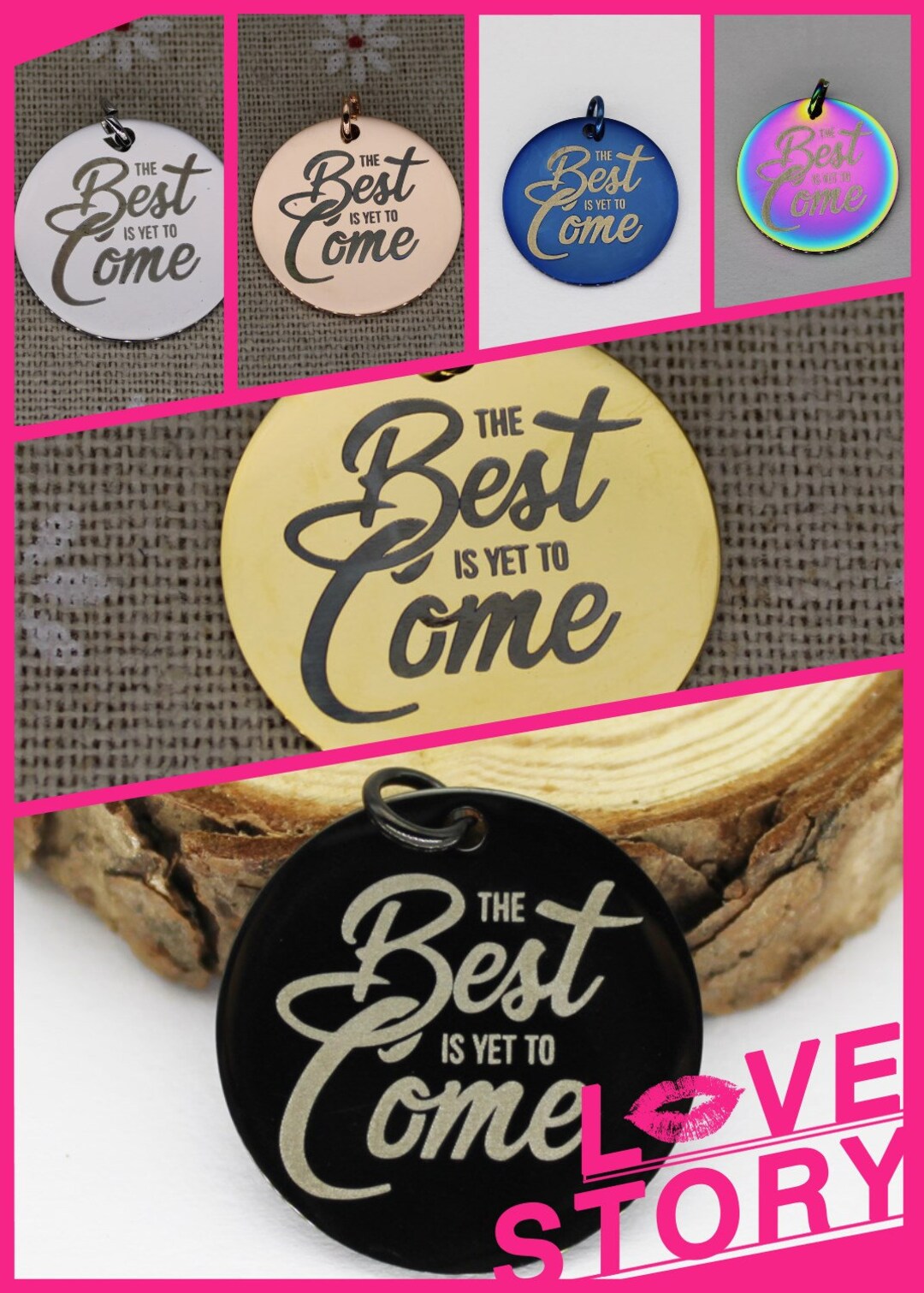 The Best is yet to Come Charm, 1 Pc Wholesale Stainless Steel Charm ...