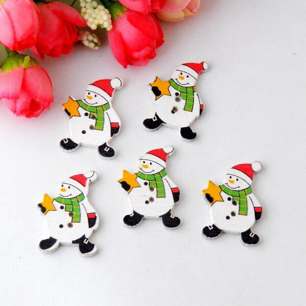 Buttons Snowman - Etsy