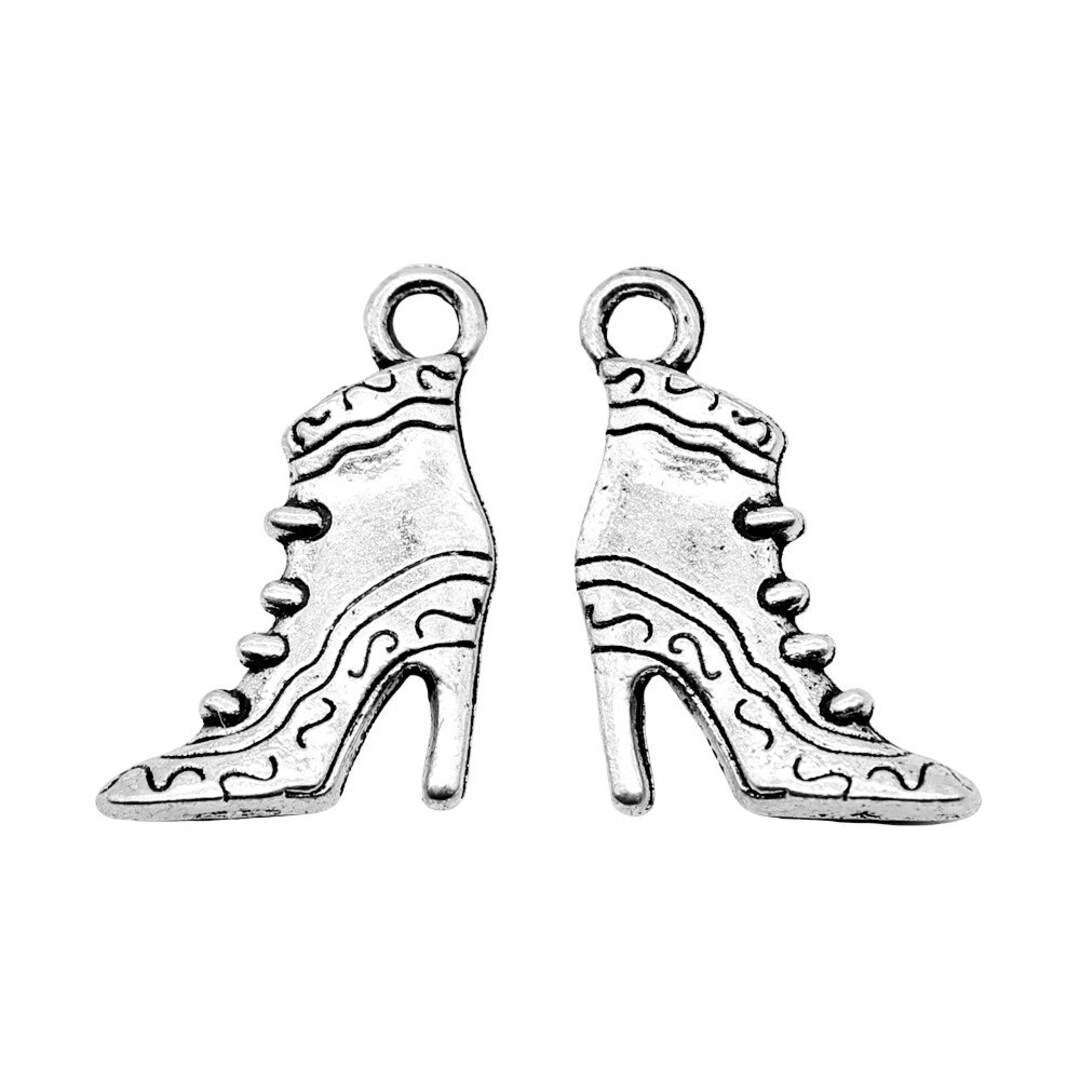 5 Pcs or 20 Pcs, High Heel Boot Charms, Pendant, 3D Women Boot Charms ...