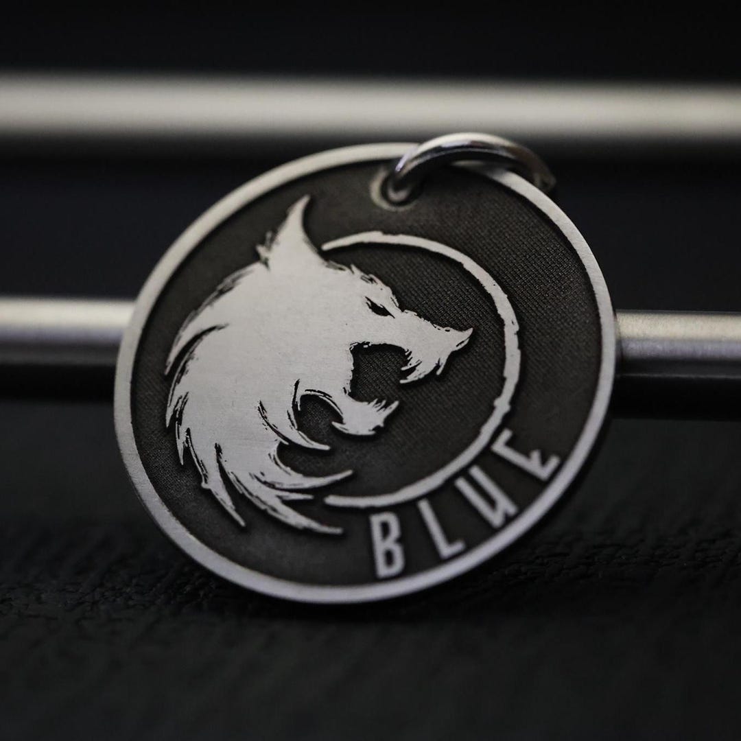 Angry Wolf Tag, Dog Collar Tag, Viking Pet Tag. Keychain With Celtic ...