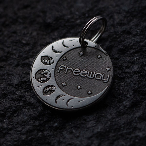 Moon Dog Tag - Etsy