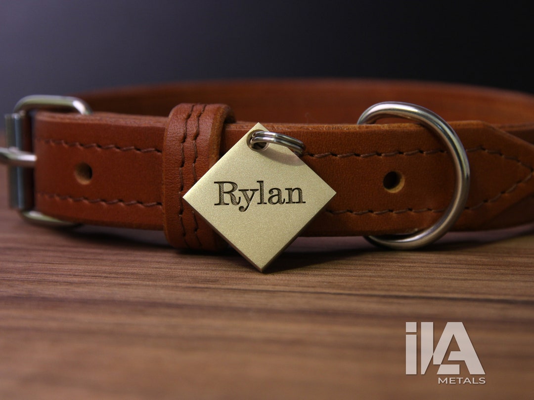 Square Deep Engraved Dog Pet Tag, Custom Thick Dog ID Tag, Stainless ...
