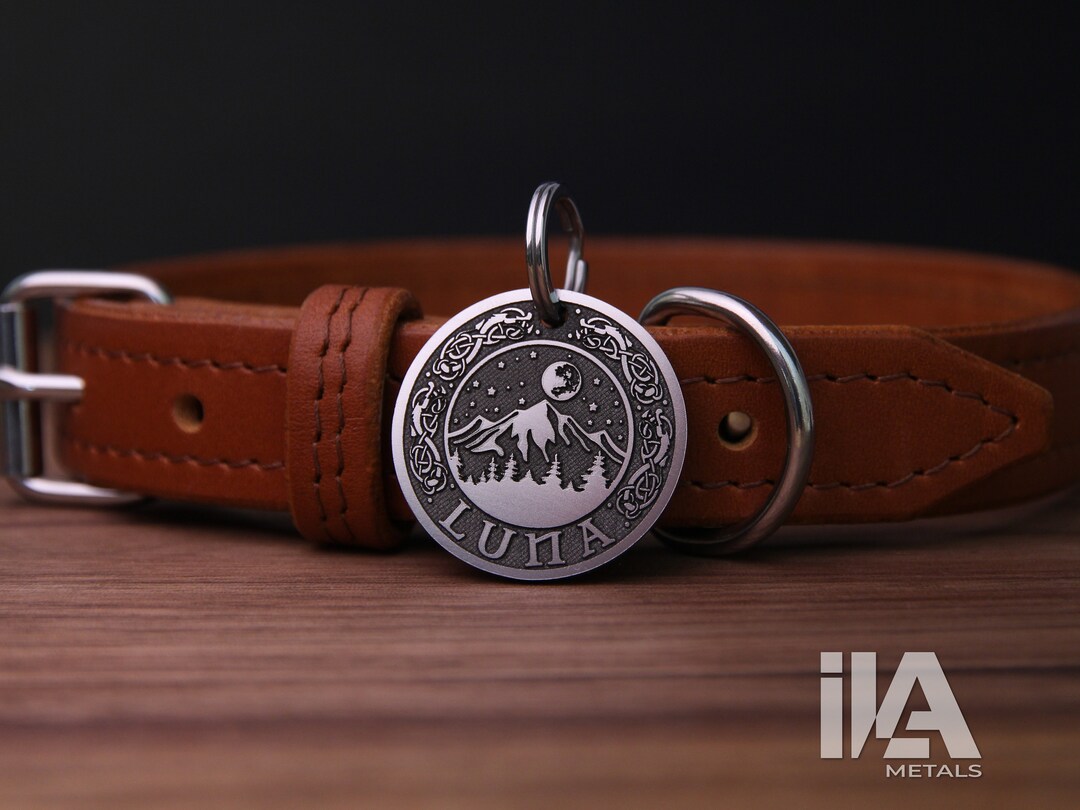 Custom Engraved Viking-style Stainless Steel Dog ID Tag - Etsy