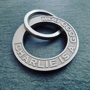 Stainless Steel Deep Engraved Dog Pet ID Tag, Custom Puppy Collar Tag ...