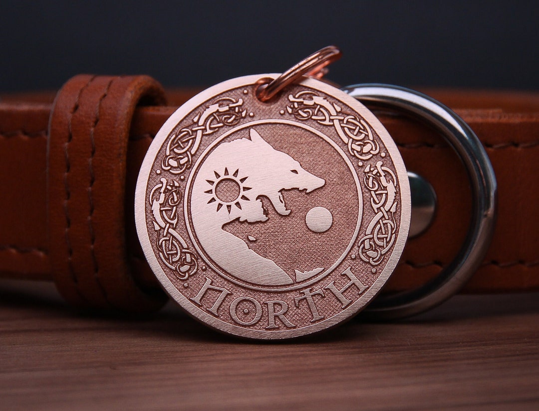 Copper Celtic Pet ID Tag, Dog Collar Tag, Engraved Tag for Pets. Custom ...