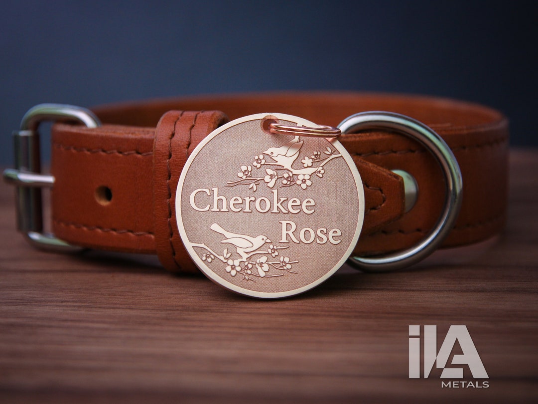 Stainles Steel Pet ID Tag With Ravens, Dog Collar Tag, Engraved Tag for ...