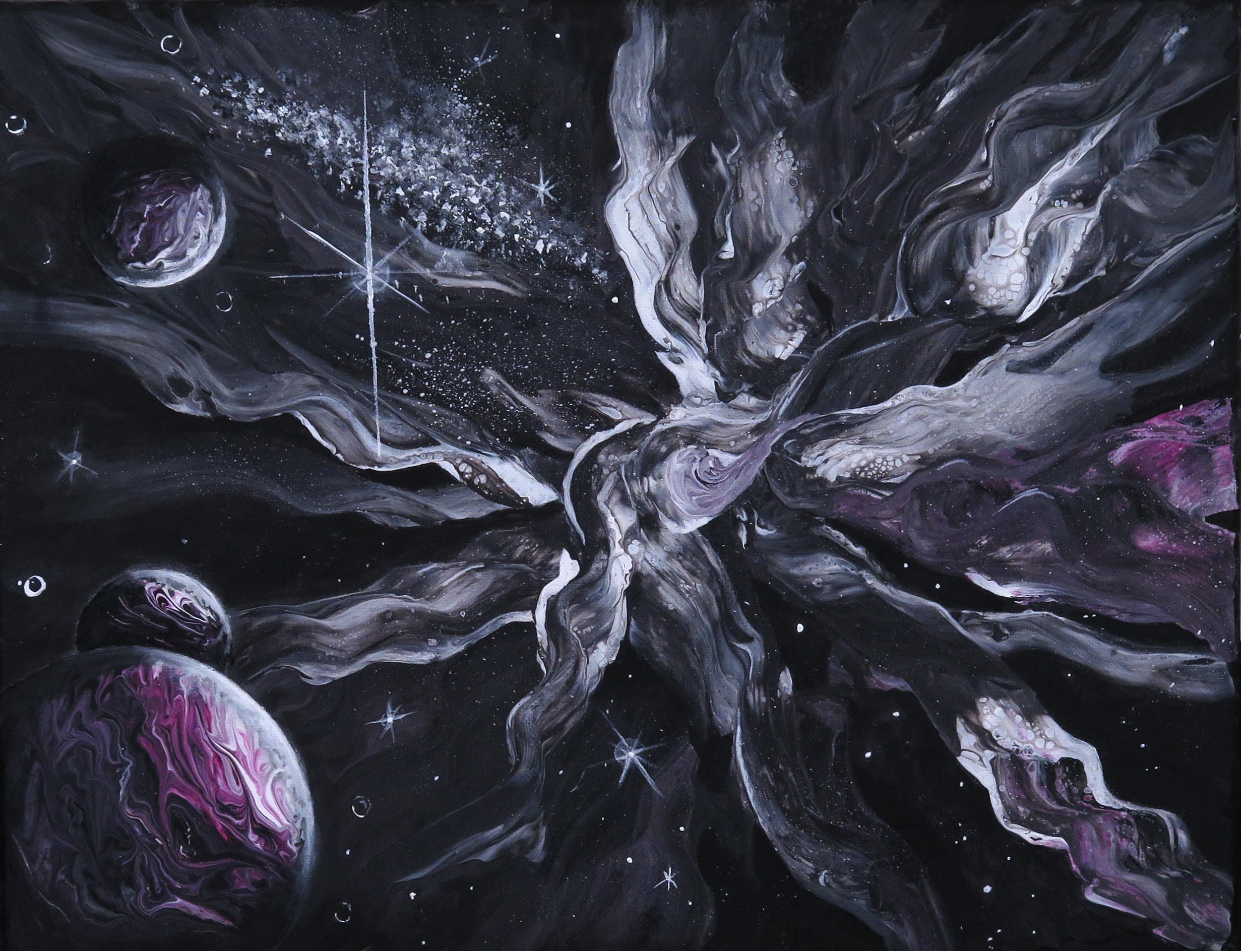 Explosion Original and striking acrylic canvas. A unique | Etsy