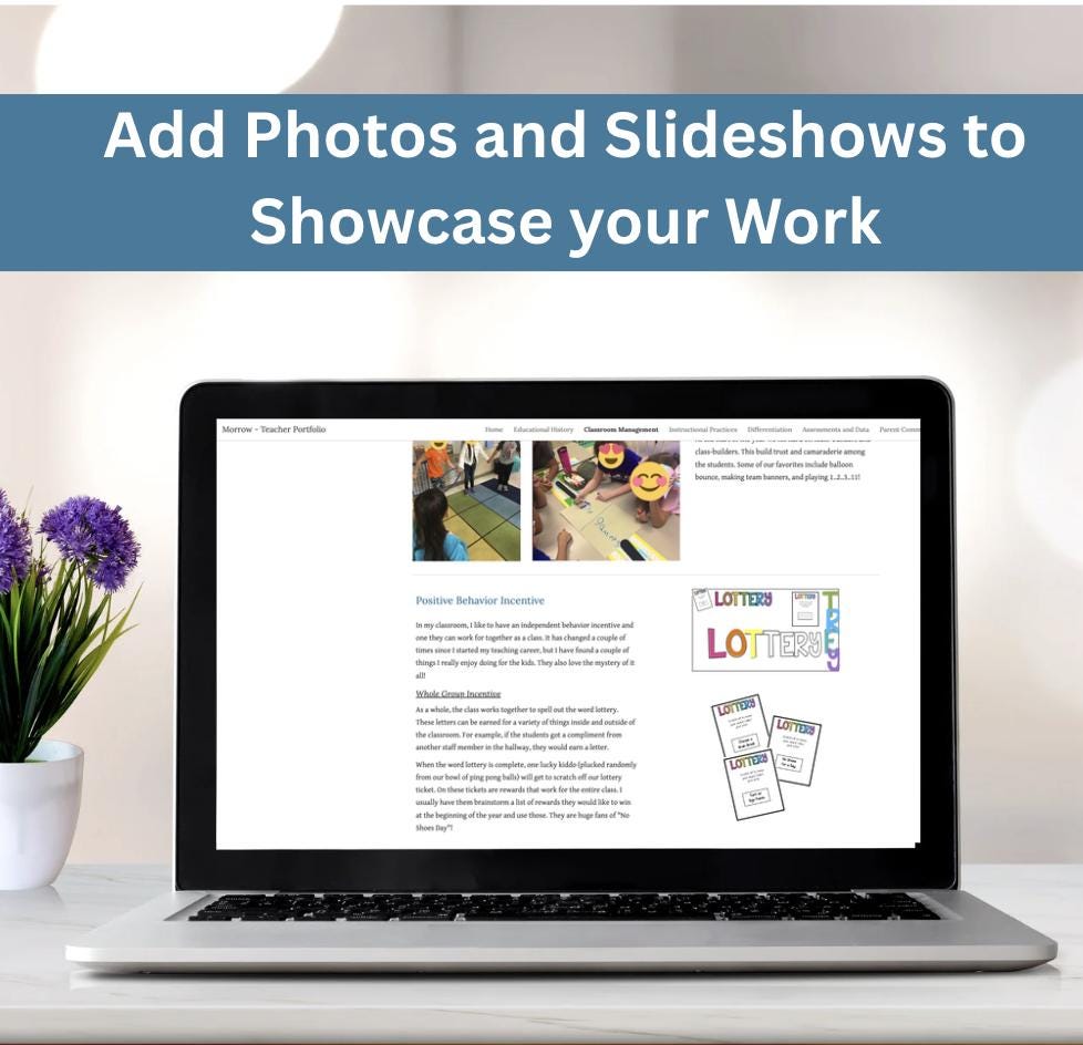 Editable Teacher Portfolio Website Template | Google Sites Educator ...