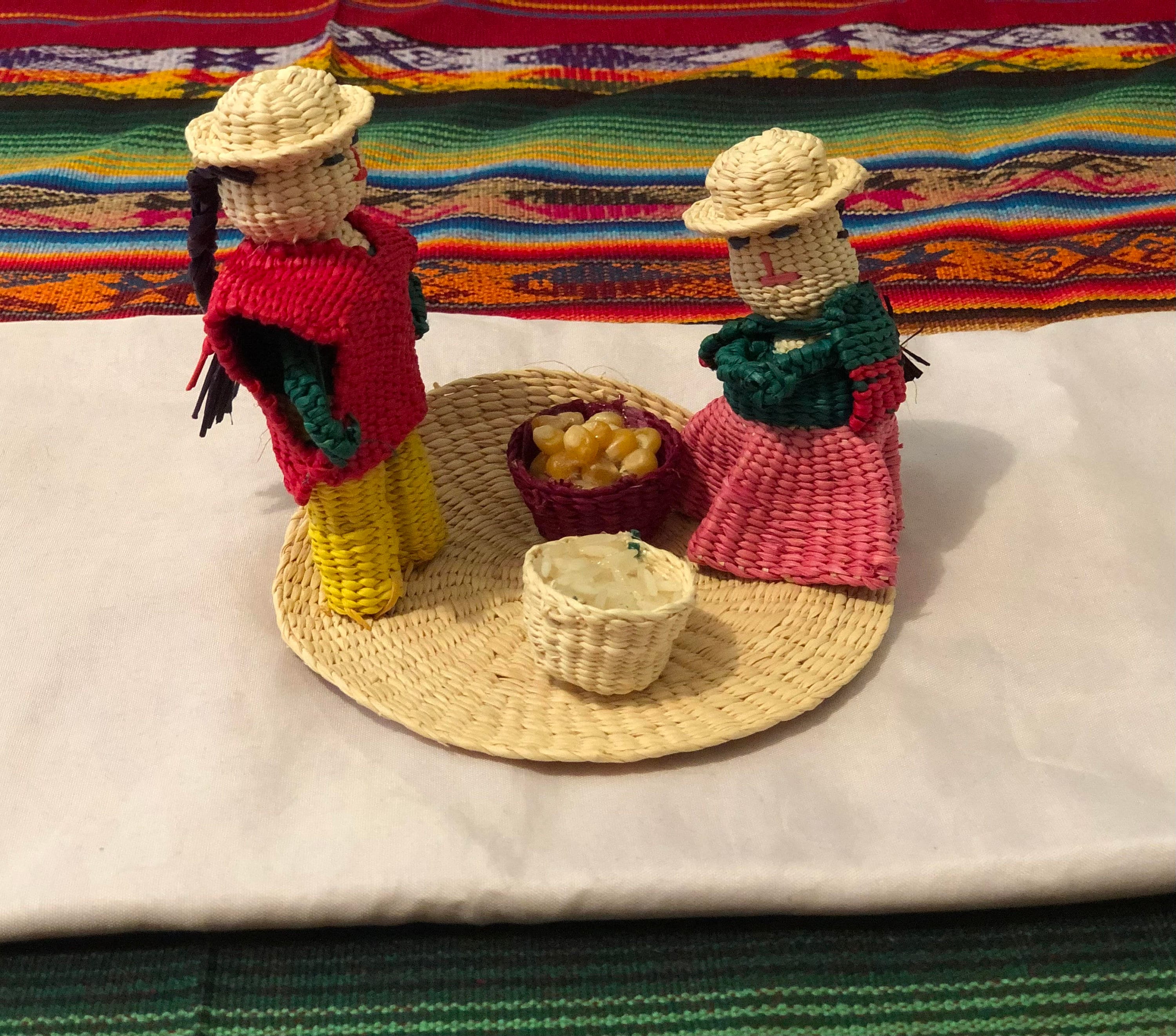 Ecuadorian Inspired Indigenous Couple Decor - 100% Handcrafted With ...