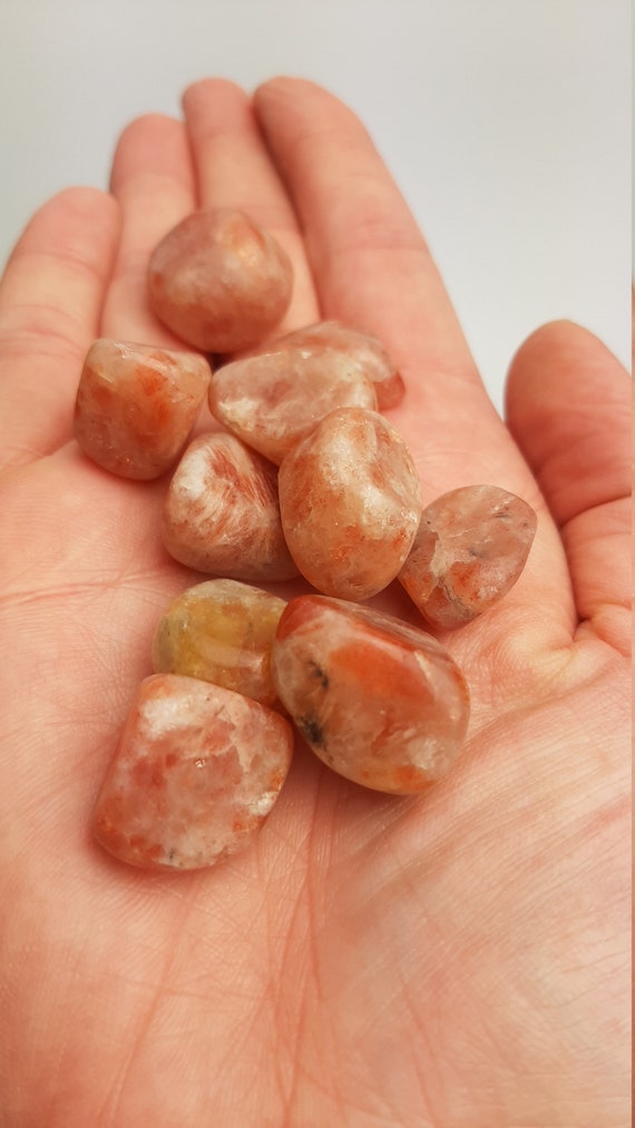 Sunstone Tumbled Stone Tumbled Stones Tumblestone Tumbled - Etsy