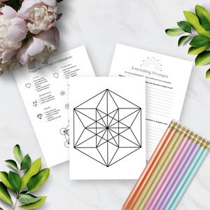 Printable Crystal Grid Templates Bundle: Manifestation & Chakra Healing ...