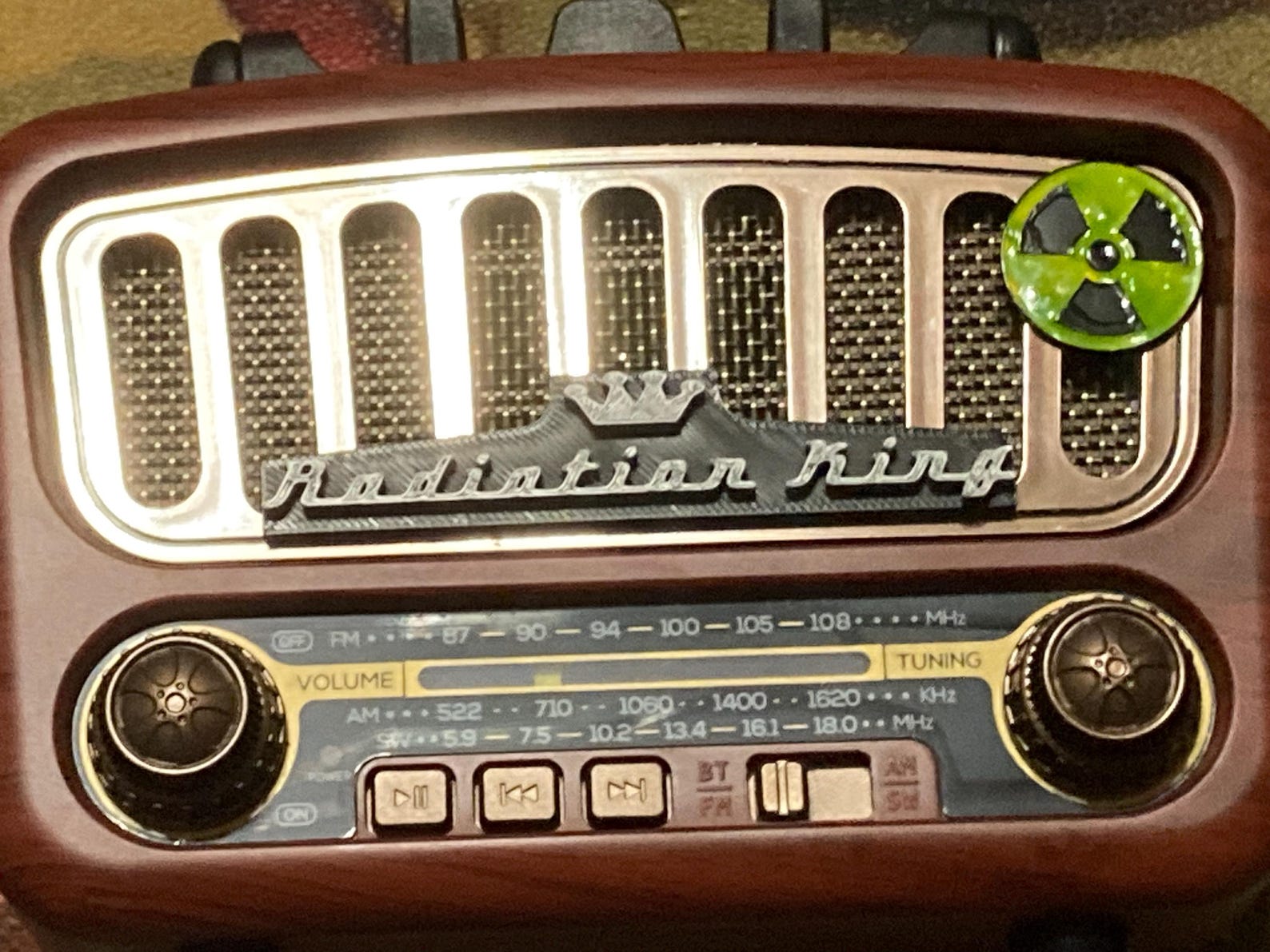 Fallout Radiation King Round Top Fan Art Real Working Radio for Cosplay ...