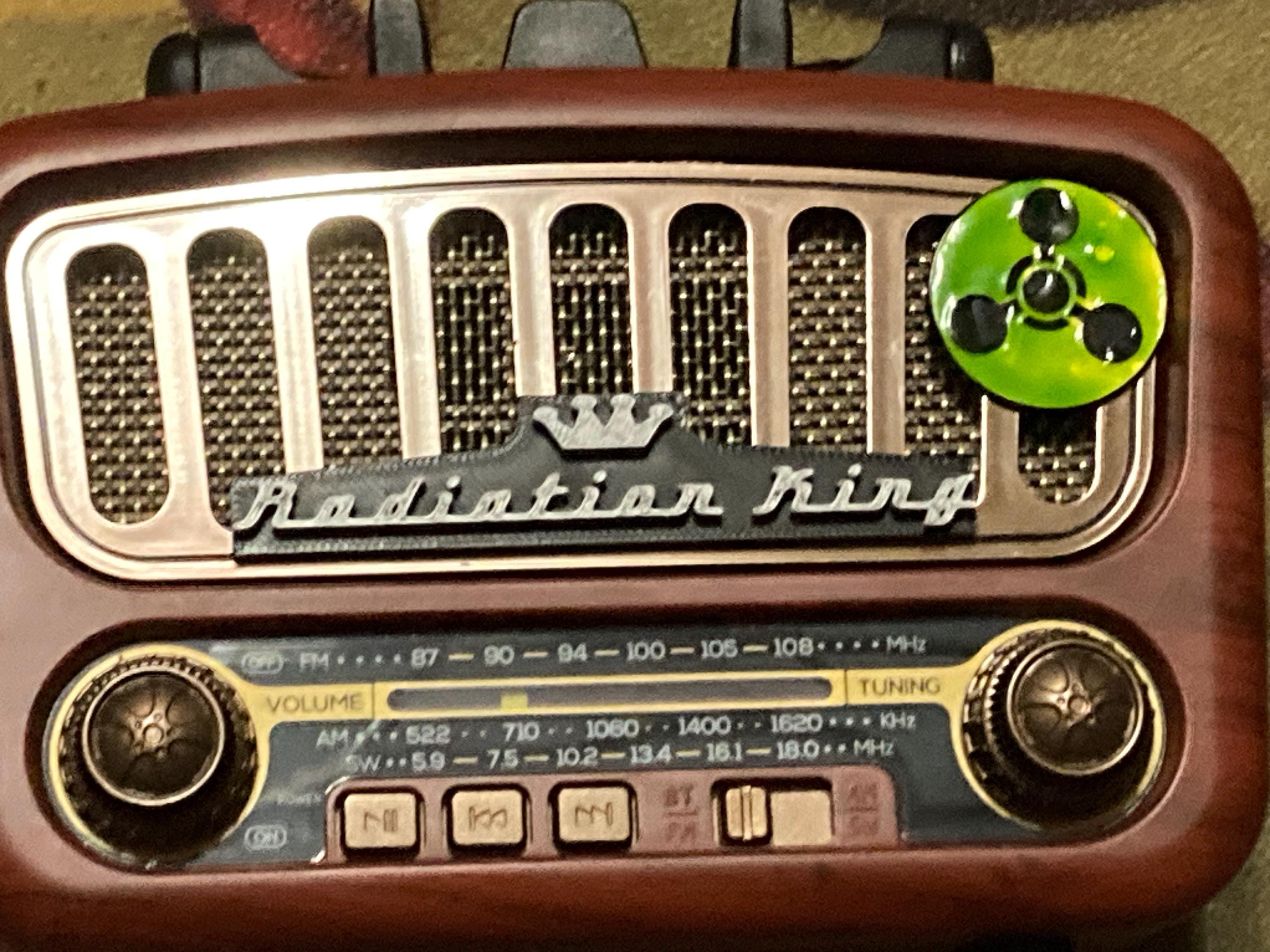Fallout Radiation King Round Top Fan Art Real Working Radio for Cosplay ...
