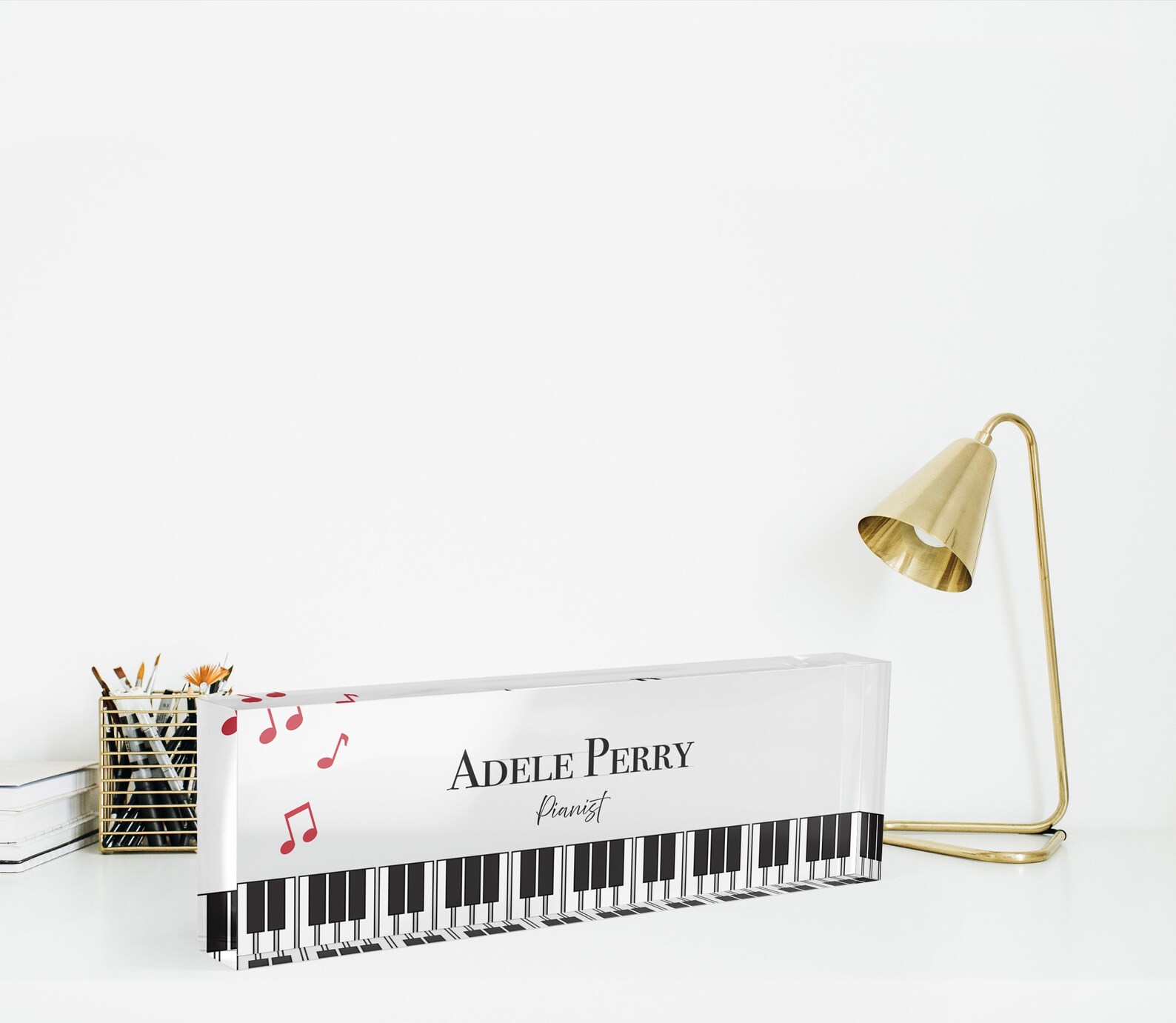 Pianist Name Plate for Desk Custom, Music Name Plate, Name Plate for ...