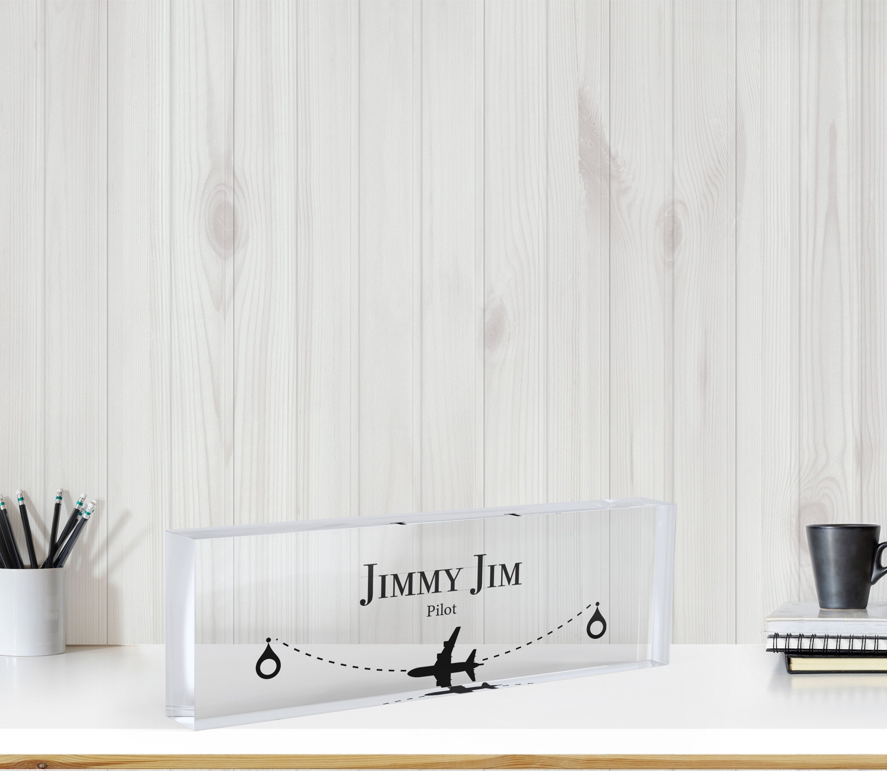 Pilot Desk Name Plate Custom, Office Name Plate, Jobs Name Plate for ...