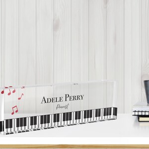 Pianist Name Plate for Desk Custom, Music Name Plate, Name Plate for ...