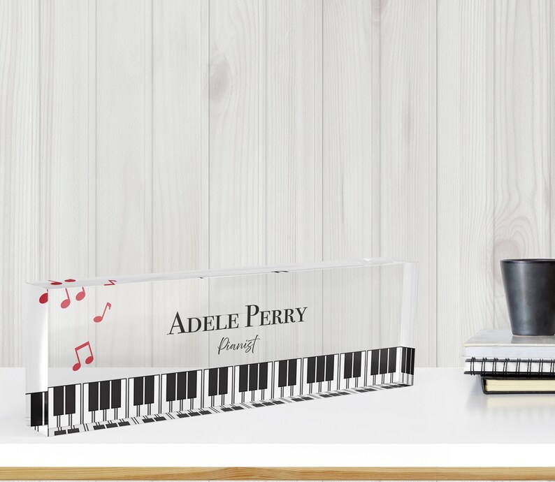Pianist Name Plate for Desk Custom, Music Name Plate, Name Plate for ...