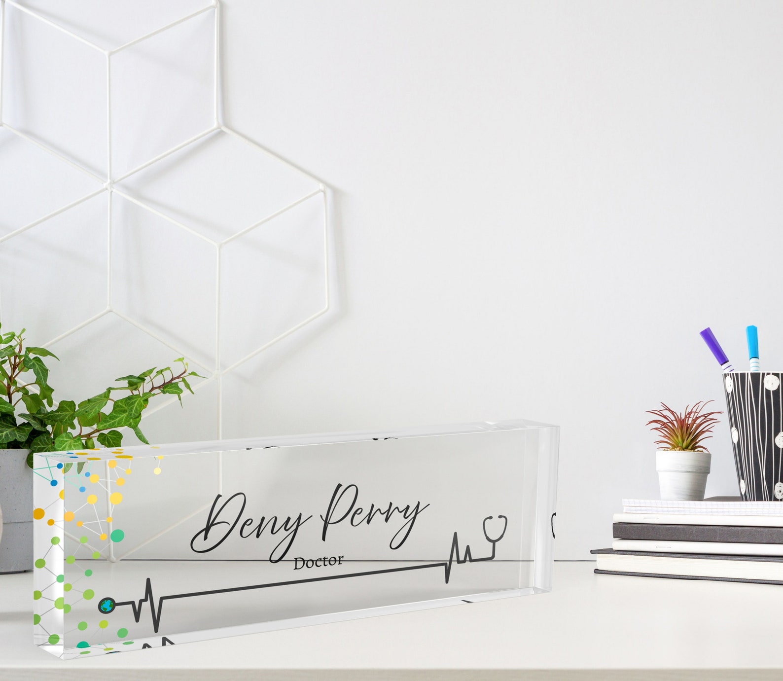Doctor Name Plate for Desk, Personalized Business Gift for Medical ...