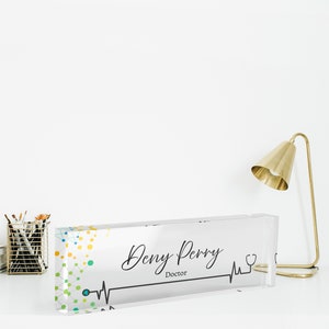 Doctor Name Plate for Desk, Personalized Business Gift for Medical ...