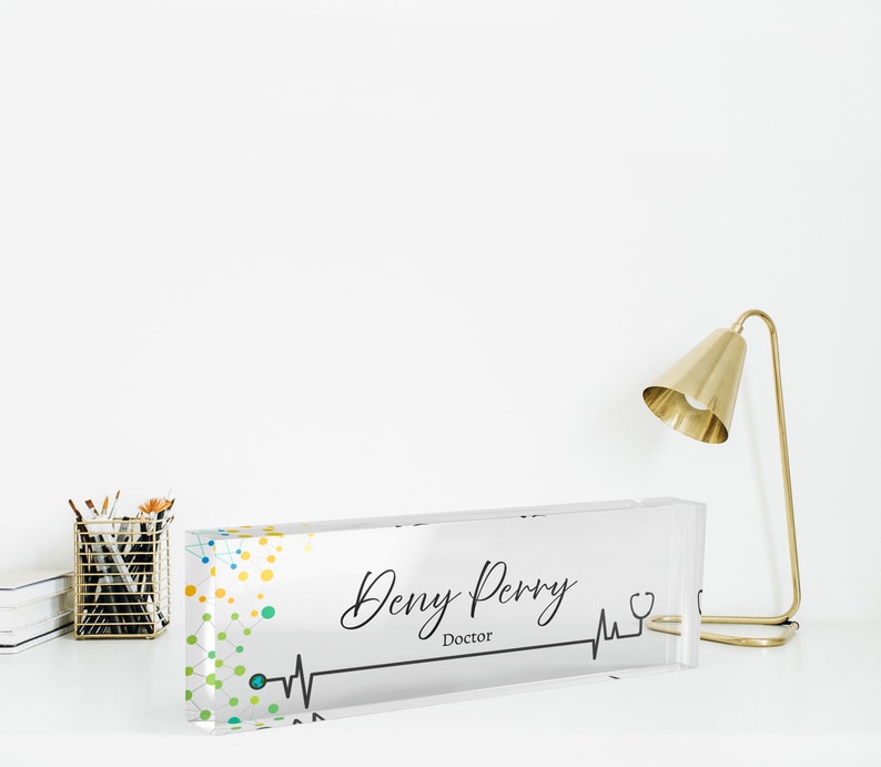 Doctor Name Plate for Desk, Personalized Business Gift for Medical ...