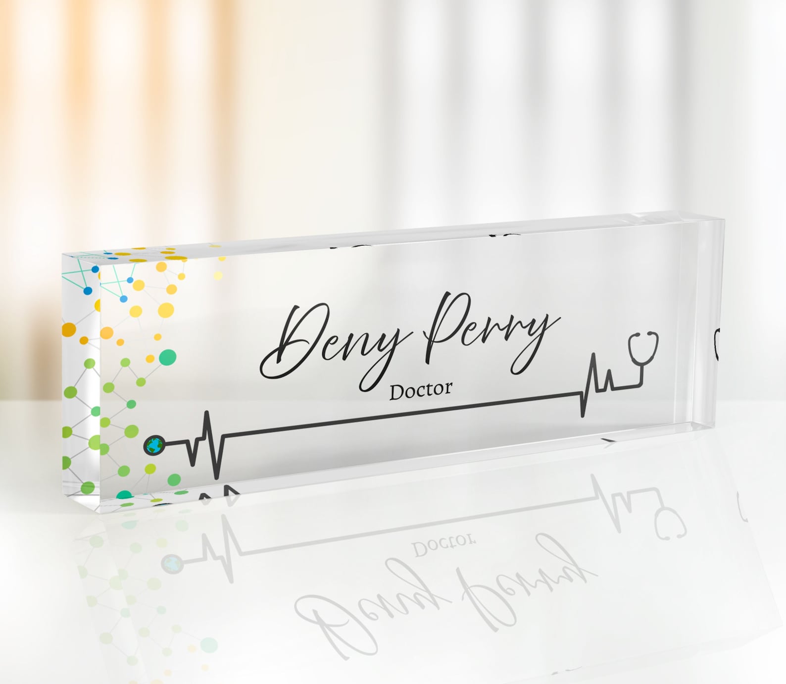 Doctor Name Plate for Desk, Personalized Business Gift for Medical ...