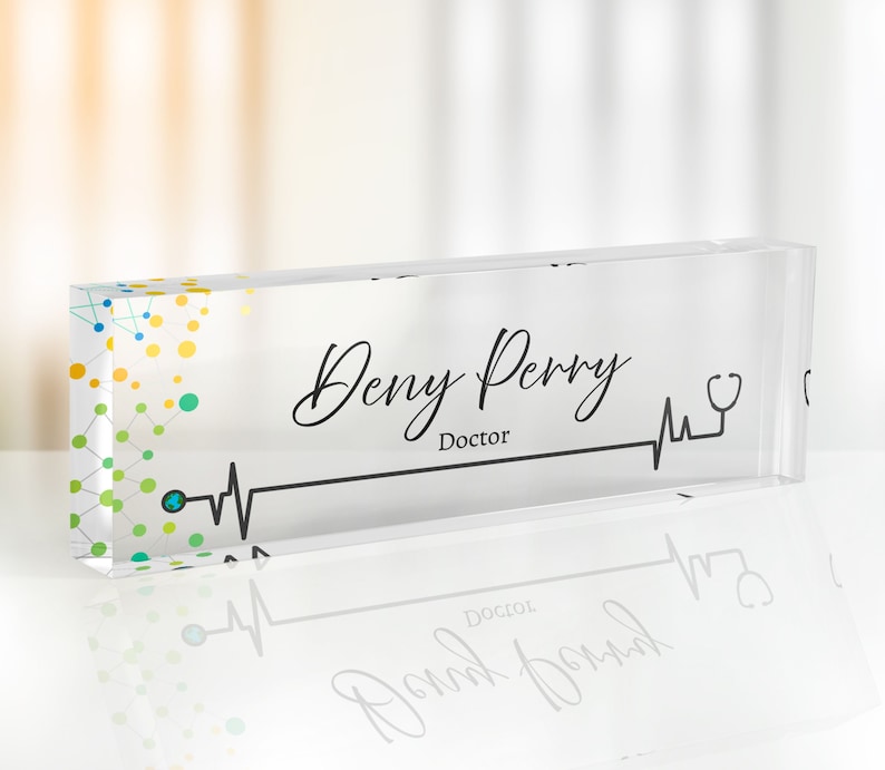 Doctor Name Plate for Desk, Personalized Business Gift for Medical ...
