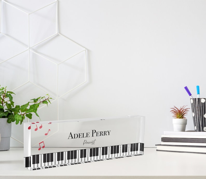 Pianist Name Plate for Desk Custom, Music Name Plate, Name Plate for ...