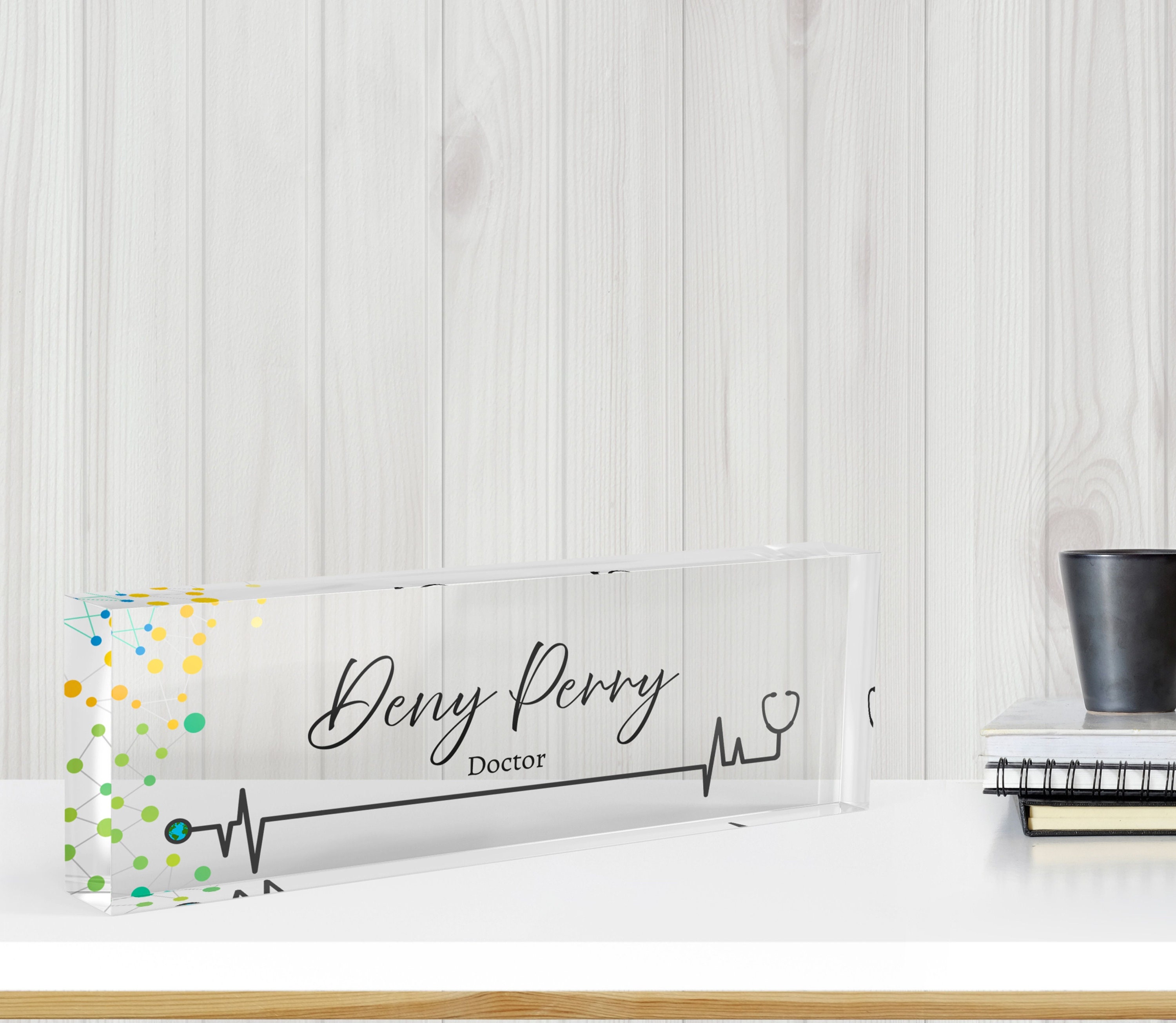 Doctor Name Plate for Desk, Personalized Business Gift for Medical ...