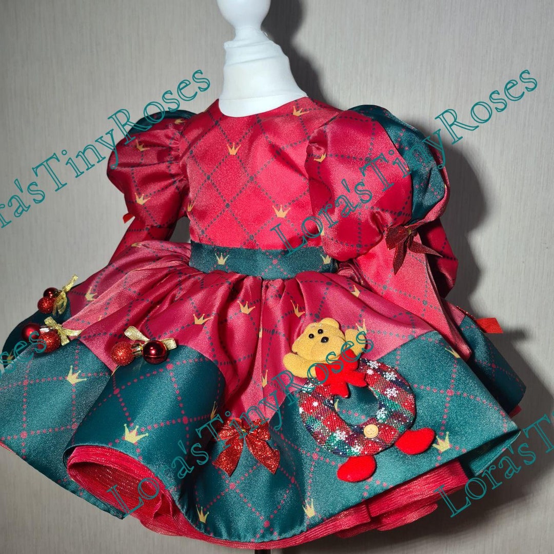 Red Сhristmas Costume, Fairy Toddler Dress, Green Red Baby Dress ...