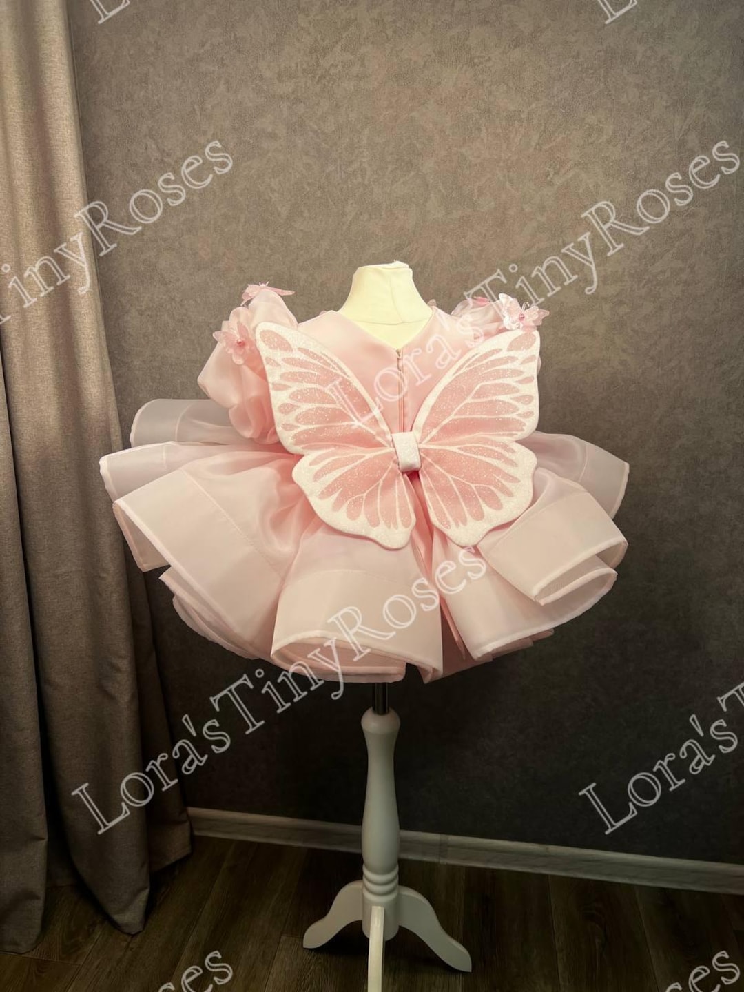 Birthday Baby Dress With Butterflies, Flower Girl Dress With ...