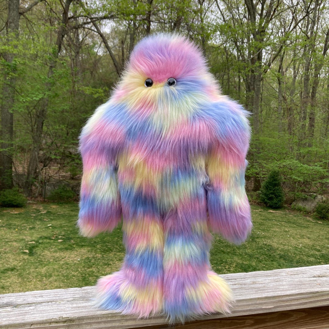 COTTON CANDY Large Bigfoot Plushie- Sparkly DIAMOND Eyes - Etsy