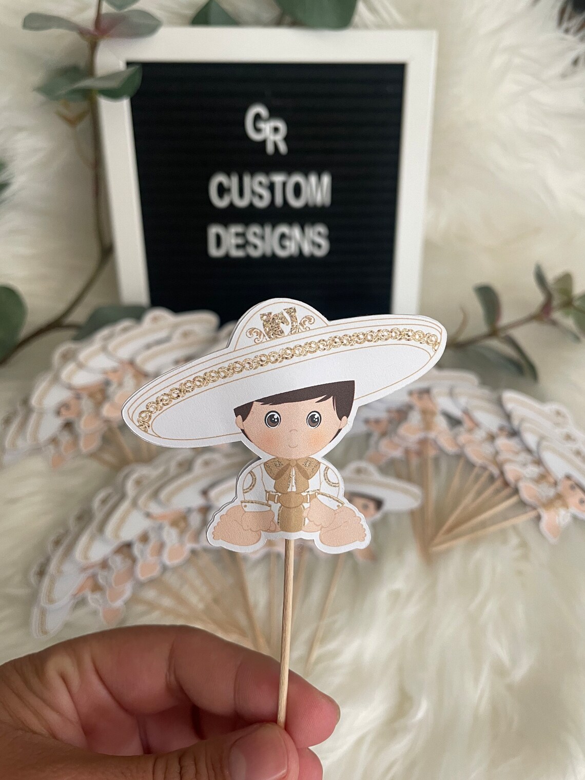 Cupcake TOPPER/TOPPER Parties/charrito Cutouts/baby Charro Decor/baby ...