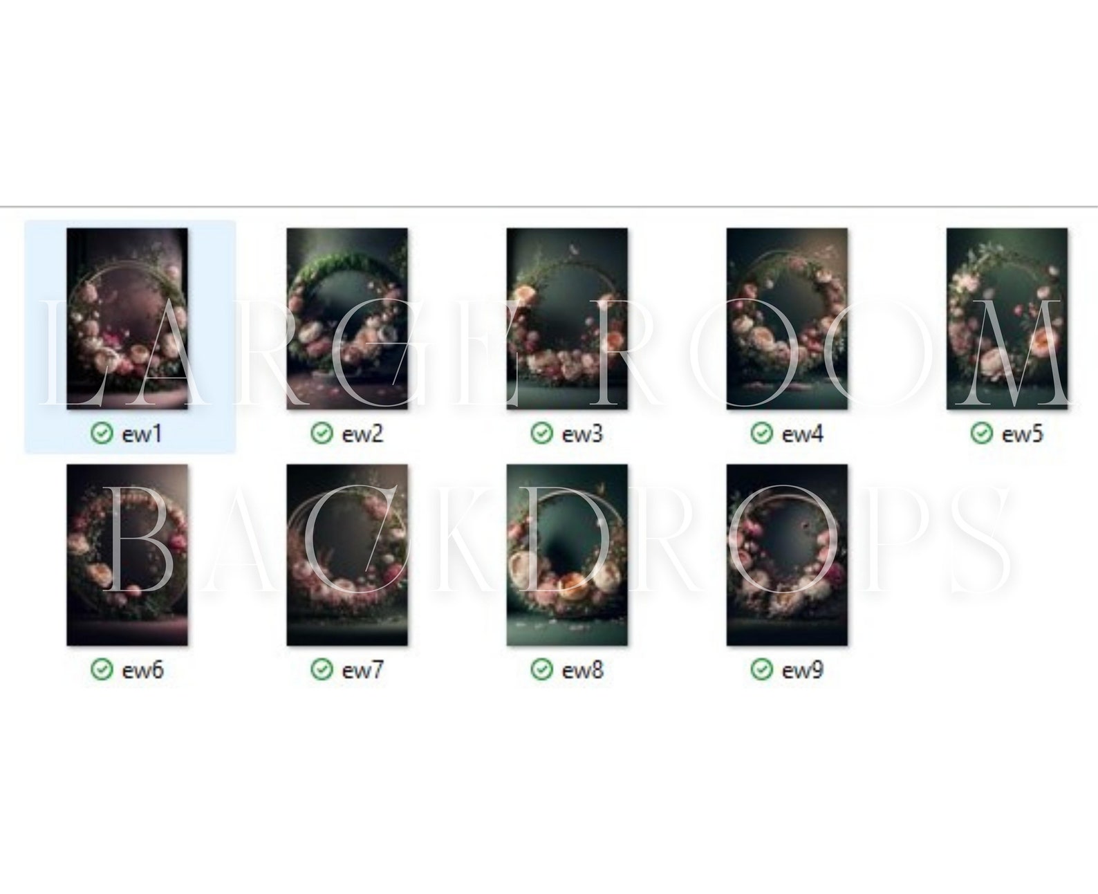 Floral Ring Backdrop Overlays Maternity Overlays for - Etsy