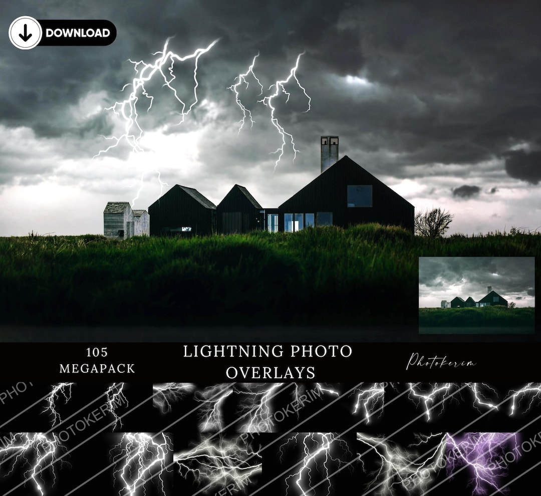 Storm Lightning Strikes: Photo Overlays for Dramatic Sky Composites ...