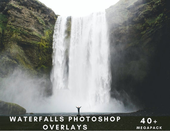 Waterfall Photoshop Overlays Photo Overlays Package Nature - Etsy New ...