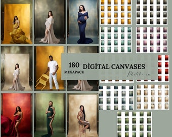 24 Fine Art Hand Painted Canvas Digital Backdrops, Portrait Maternity ...