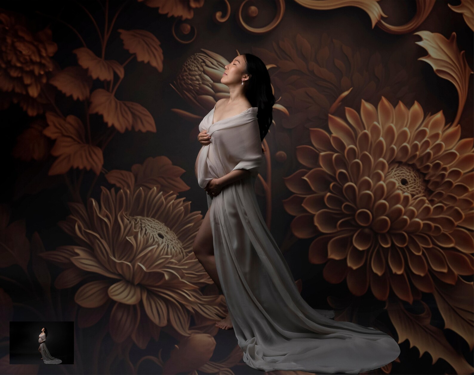 Brown Floral Fine Art Textures Flower Background Photoshop - Etsy