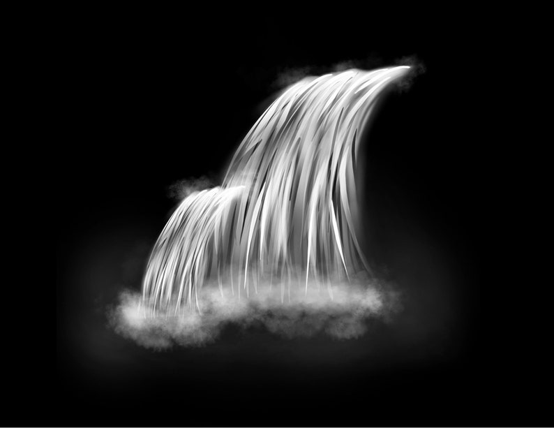 Waterfall Photoshop Overlays Photo Overlays Package Nature - Etsy