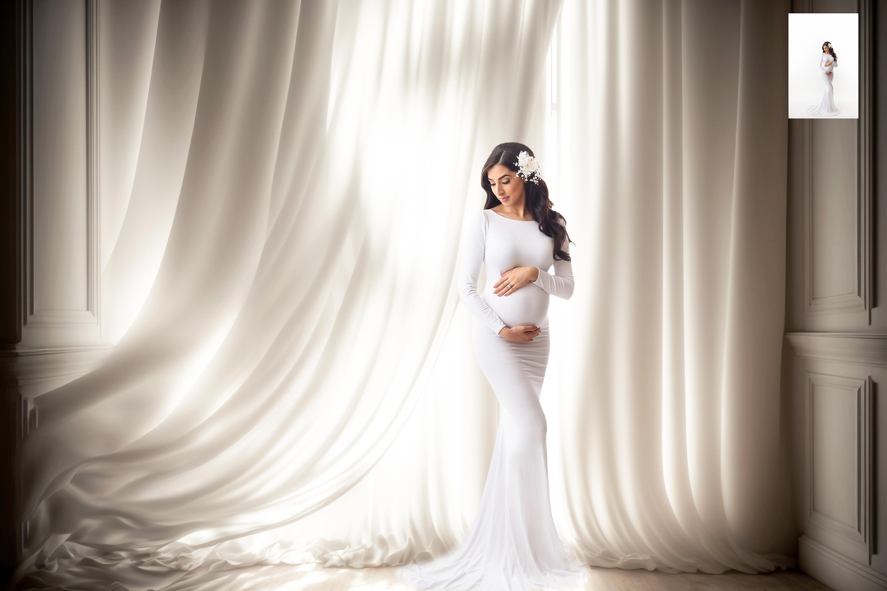 30 X White Sheer Curtain Wall Decor Background Digital - Etsy