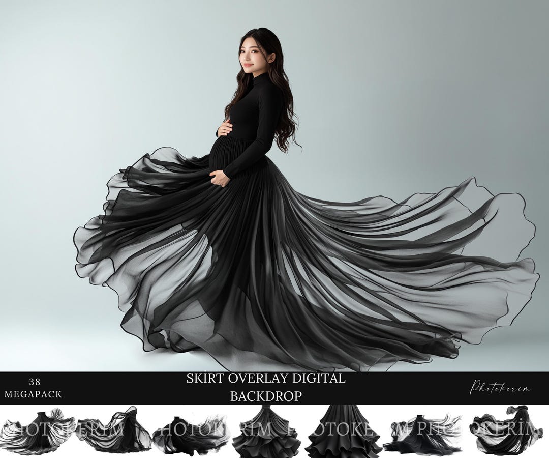 Black Dress Overlays, Maternity Backdrop Overlays, Studio Overlays ...