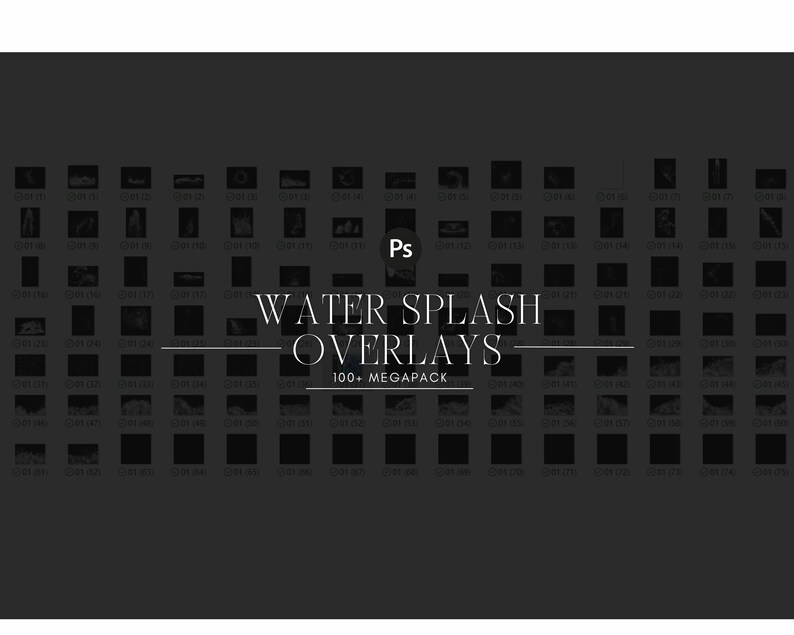 Photoshop Overlays Water Splash Photo Overlays Package Wave - Etsy